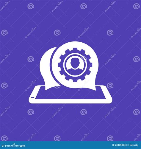 Account Settings Edit Profile Icon With A Phone Stock Vector Illustration Of Settings