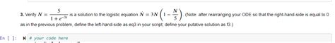 Solved 2 Verify That Nt3e4t Is A Solution To The