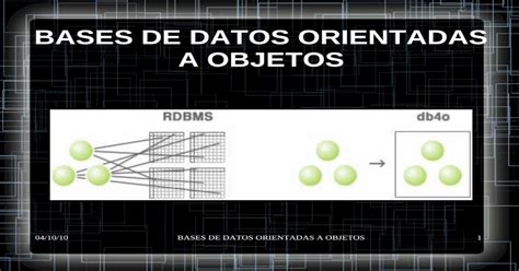 Bases De Datos Orientadas A Objetos Fileen La Programación Orientada A Objetos Las Tareas De