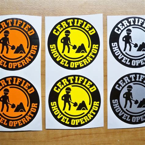 Funny Operator Hard Hat Stickers Etsy
