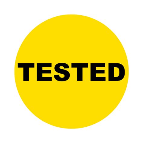 Tested Stickers 2 Round Yellow Labels Self Adhesive 300 Labels