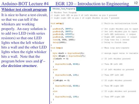 ppt navigating the arduino bot with whiskers powerpoint presentation