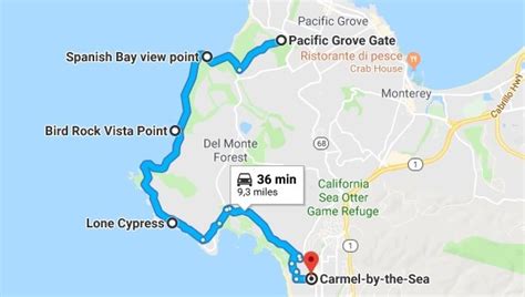 17 Mile Drivemap Unamica In Viaggio