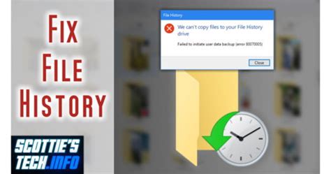 How To Fix File History Backup Errors In Windows Scottie S Tech Info