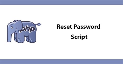 Reset Password Script David Carrs Blog
