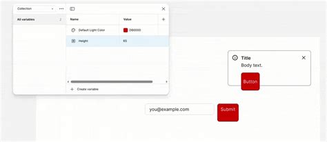 developing a guideline in figma components variants and variables