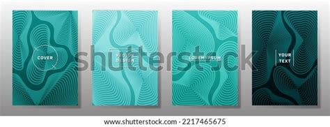 Curve Topography Lines Imitation Minimal Vector Stock Vector Royalty