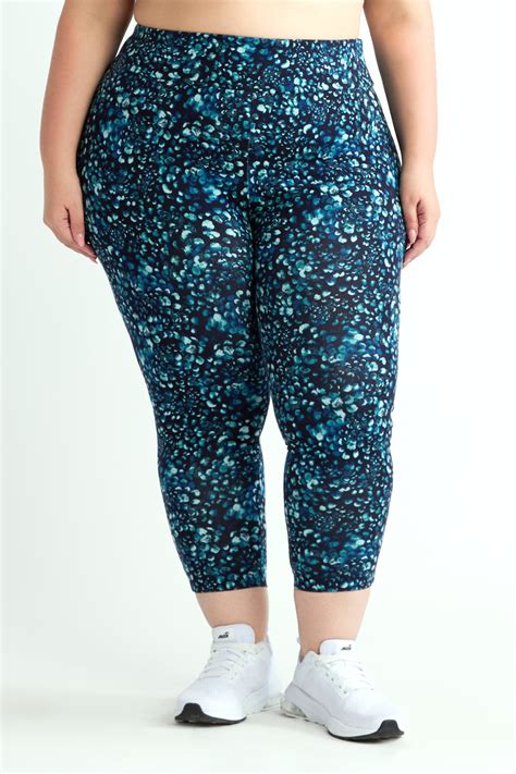Terra And Sky Womens Plus Size Capri Leggings High Rise Tummy Control 0x