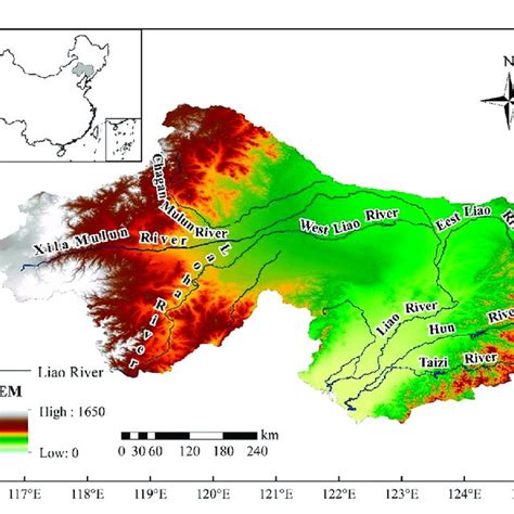 Geographical Location And Dem Of Lrb Download Scientific Diagram