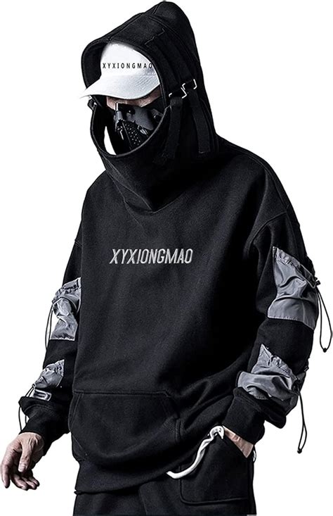 Black Urban Techwear Hoodie With Cyberpunk Style Nepal Ubuy