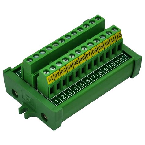 Buy Screw Mount 24a 400v 12 Position Screw Terminal Block Distribution
