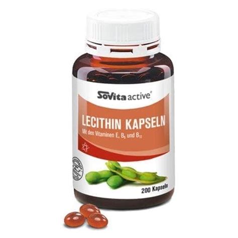 Lecithin Capsules Sovita Active Vitamin B6 And Vitamin B12 Uk