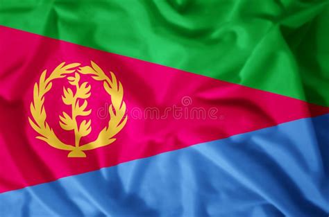 Eritrea Map Stylish Location Icon With Eritrea Map And Flag Stock