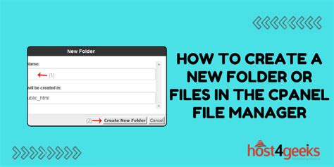How To Create A New Folder Or Files In The Cpanel File Manager
