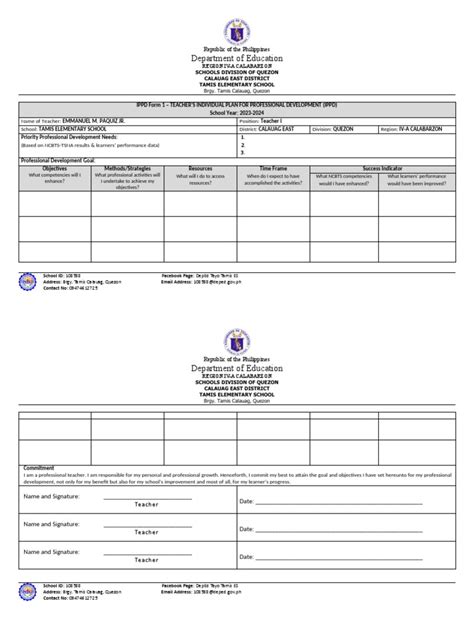 Ippd Form 1 Pdf