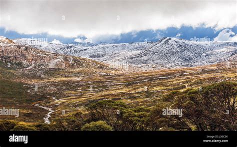 Beautiful Panorama Landscape Of Mount Kosciuszko National Park