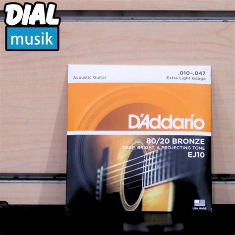 Jual Daddario Ej10 Bronze Senar Gitar Akustik 10 47 Shopee Indonesia