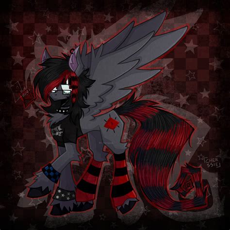 Emo Pony Ponysona Red Eye By Cherssie On Deviantart