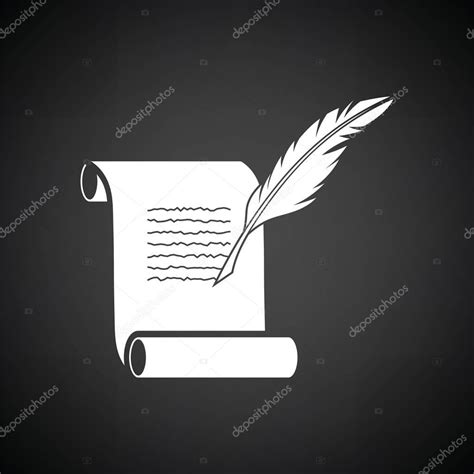Feather And Scroll Icon Stock Vector Image By ©angelp 129204774