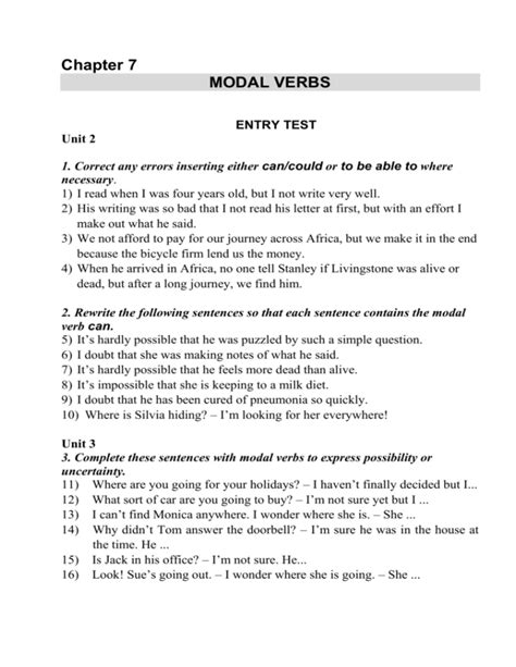 Modal Verbs