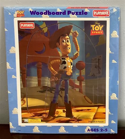 Vintage 1995 Sealed Playskool Toy Story Woody Wood Board Puzzle Etsy