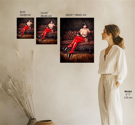 Dominatrix Art Print Topless Femdom Decor Kinky Bdsm Poster Etsy