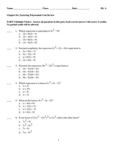 Factoring Using Gcf Worksheet Pdf Printable Algebra Worksheet