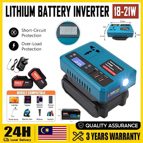 Power Inverter Converter Household Car Inverter Bekalan Kuasa Penukar Transformer Dc 21v48v To