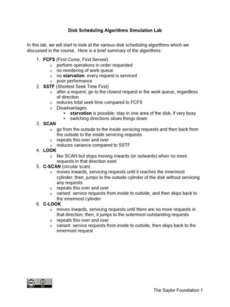 Cs401 Disk Scheduling Algorithms Simulation Lab Final Pdf Computer