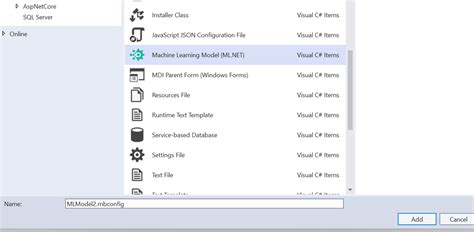 Can T Add Model Builder To NET Framwork Projects Issue 1511 Dotnet Machinelearning