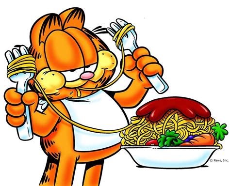 Garfield Eating Food