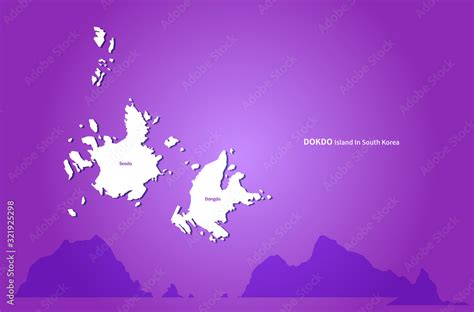 Vector Of Korea Map Dokdo Map Of Korea Stock Vector Adobe Stock