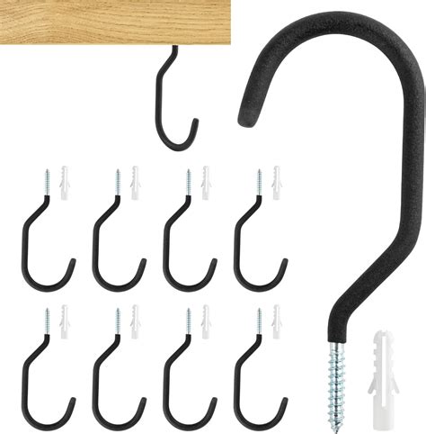 Maqihan 10 Garage Hooks Heavy Duty J Utility Garage Wall Mount