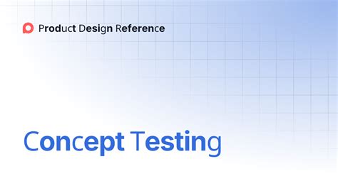 Concept Testing Product Design Reference