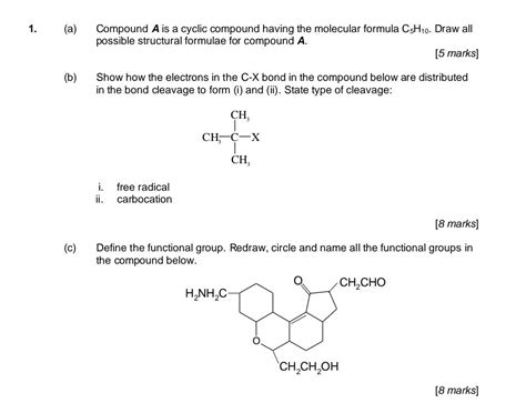1 A Compound A Is A Cyclic Compound Studyx