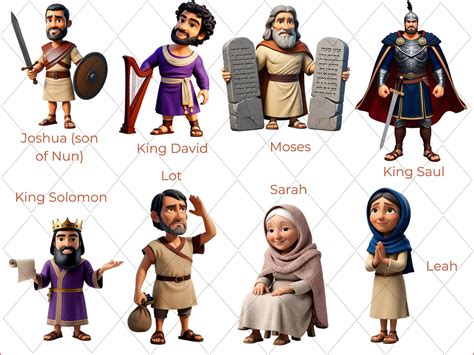 Biblical Characters Clipart Bundle Bible Stories Biblical People