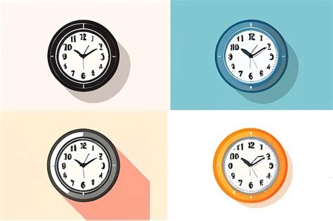 bitmap illustration of clock and time symbol set of clock and circle