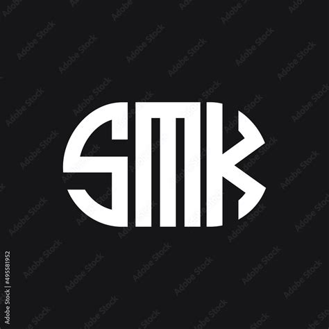 Smk Letter Logo Design On Black Background Smk Creative Initials