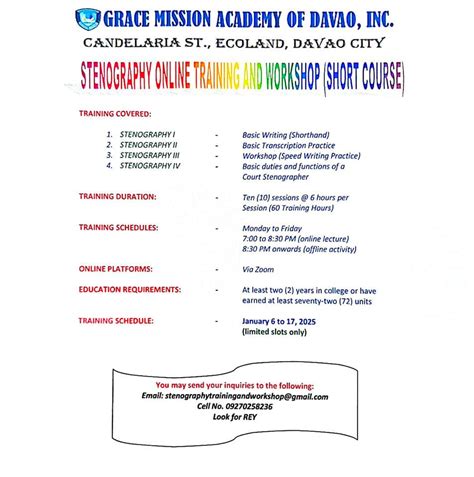 Stenography Online Training Davao City