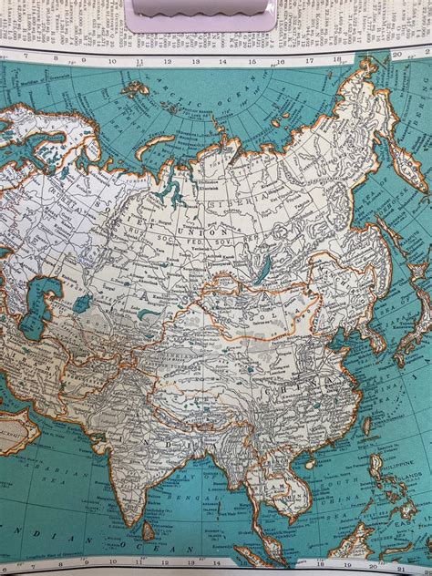 Vintage Asia Map 1937 Wwii Era Historical Travel Decor Etsy