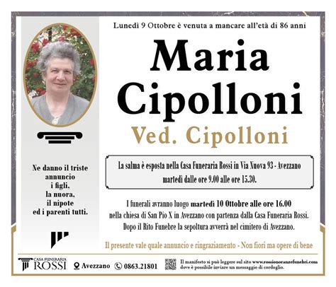 Maria Cipolloni Rossi Onoranze Funebri