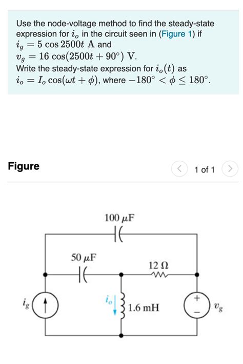 Solved Use The Node Voltage Method To Find The Steady State