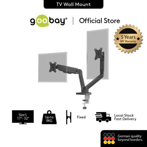 Goobay Monitor Mount With Gas Spring Single 58530 Dual 58531 For