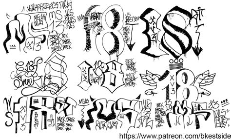 Ms 13 And 18th Street Gang Graffiti Behance Новые татуировки