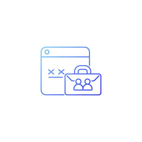 Corporate Password Gradient Linear Vector Icon Internet Safety For