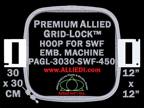 Swf Hoop Embroidery Frame 450 Mm Sew Field Arm Spacing Premium