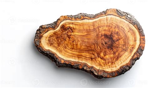 A Cross Section Of A Tree Trunk Reveals Natural Wood Grain Patterns