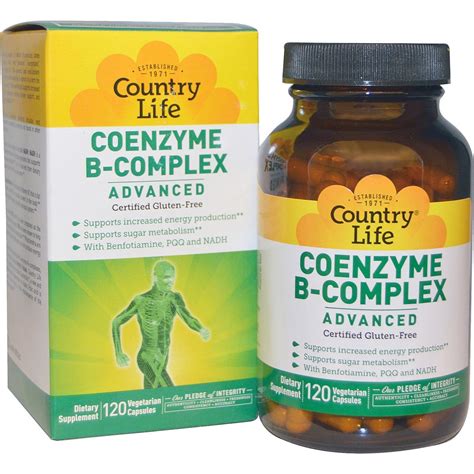 Country Life Coenzyme B Complex Advanced 120 Vegetarian Capsules