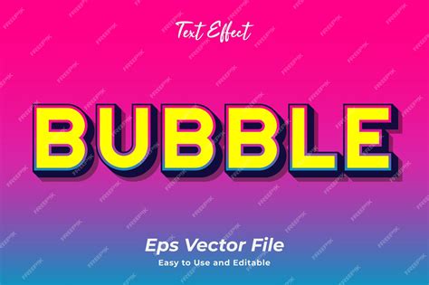 Premium Vector Text Effect Bubble Editable And Easy To Use Premium Vector
