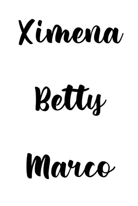 Nombres En Letra Cursiva
